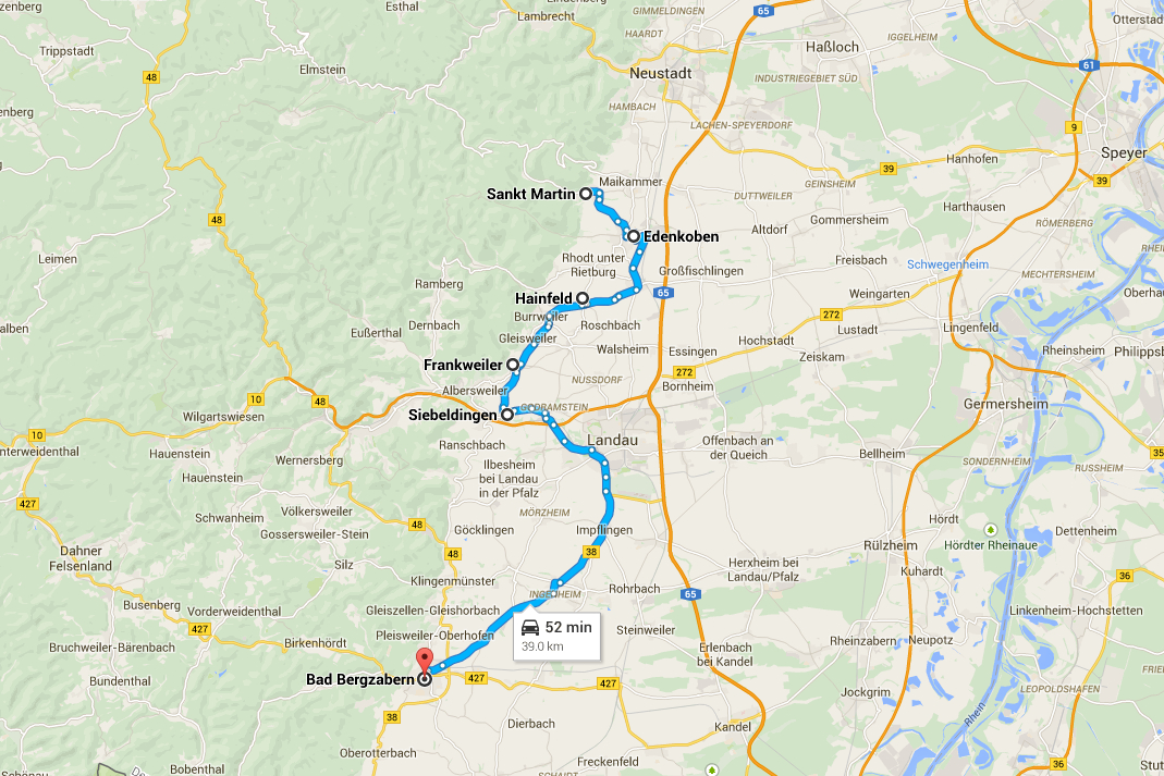 German Wine Road Tours of Germany: Wine Route Itinerary